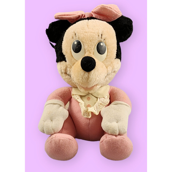 Disney | Toys | Vtg 984 Hasbro Disney Minnie Mouse Baby 9 Inch Stuffed ...